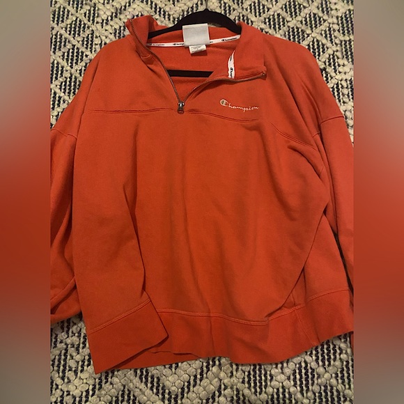 Champion | Tops | Vintage Orange Champion Quarter Zip | Poshmark